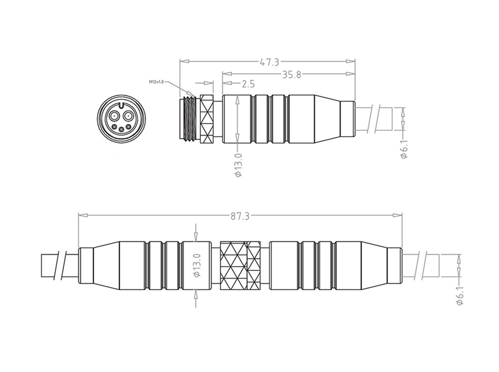 Male cable connector I Higo connectors