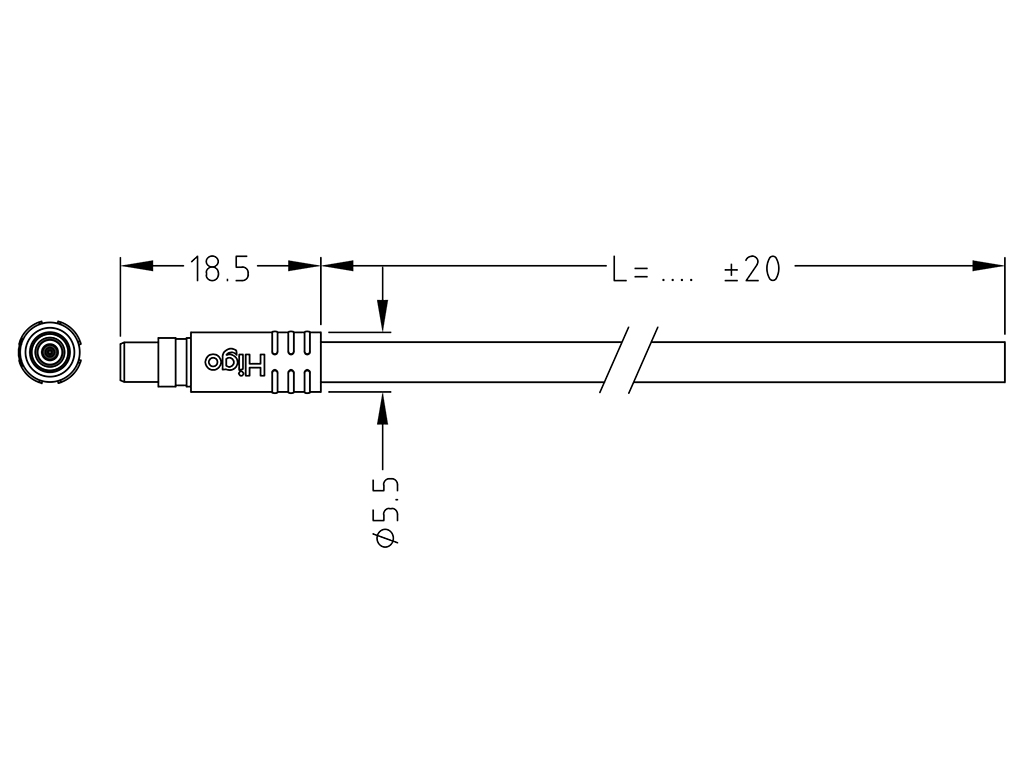 Micro A Male plug connector I Higo connectors